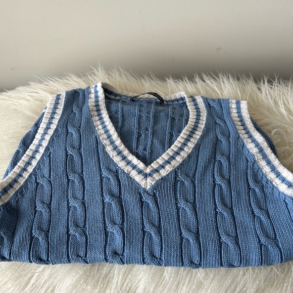 Brandy Melville | Tops | Blue Brandy Melville Vest | Poshmark